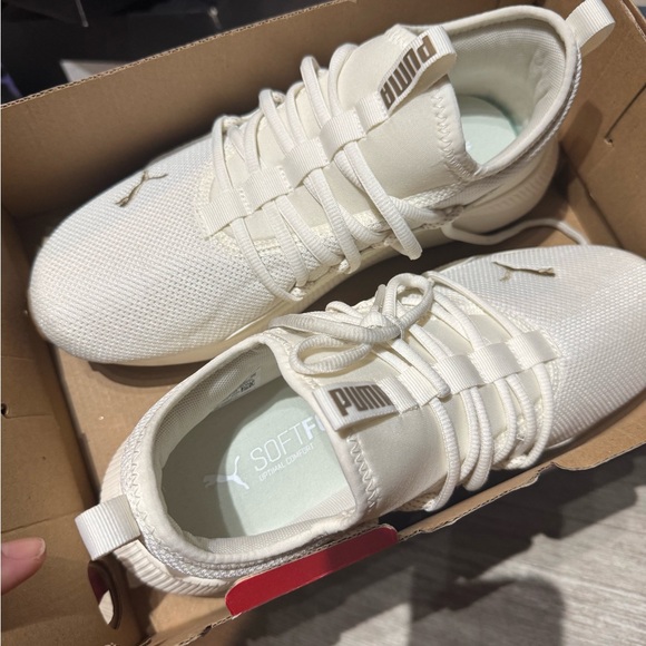 Puma | Shoes | Puma White Soft Foam Sneakers | Poshmark